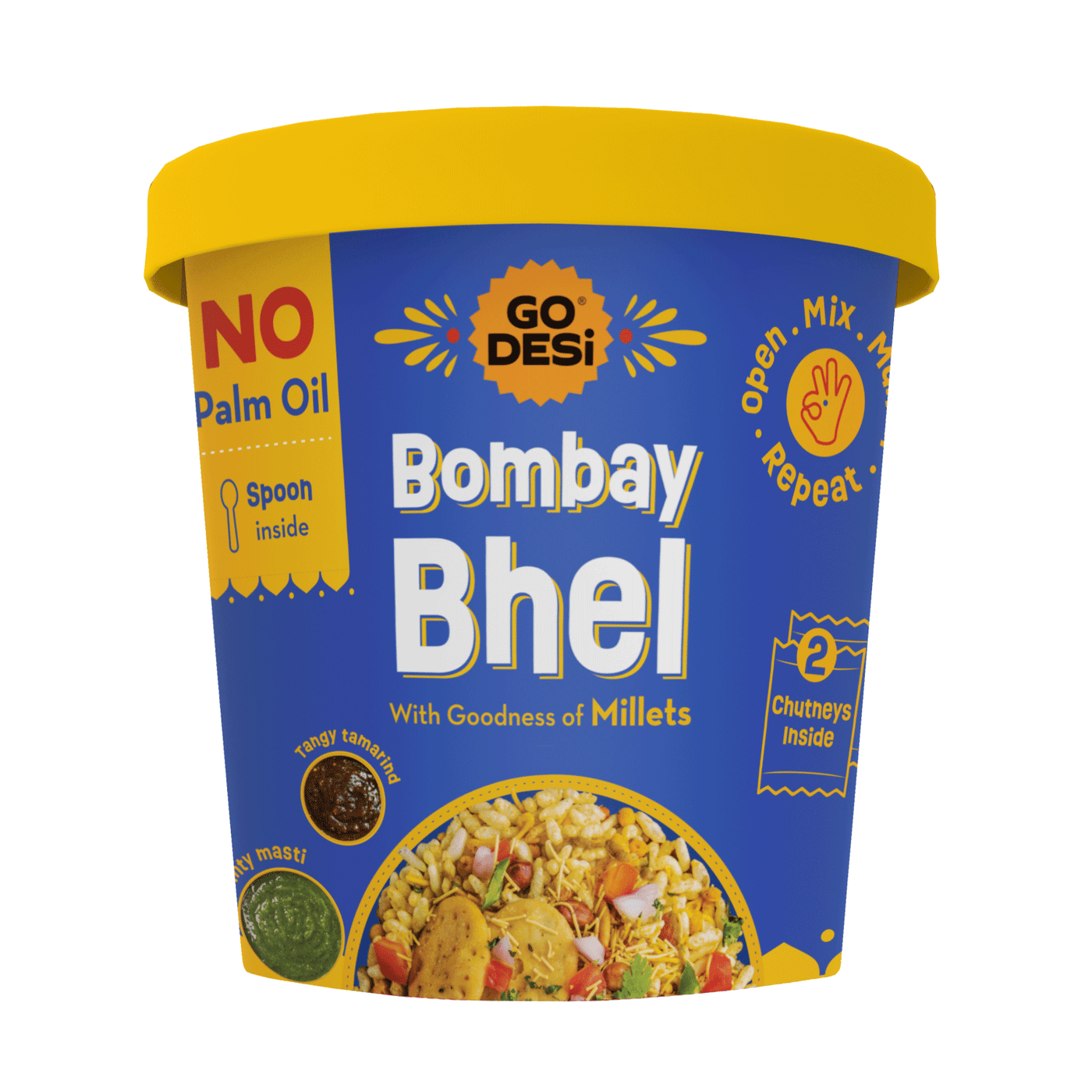 GO DESi - Bombay Bhel | Bhel Puri | Indian Snacks | Street Food | 100g