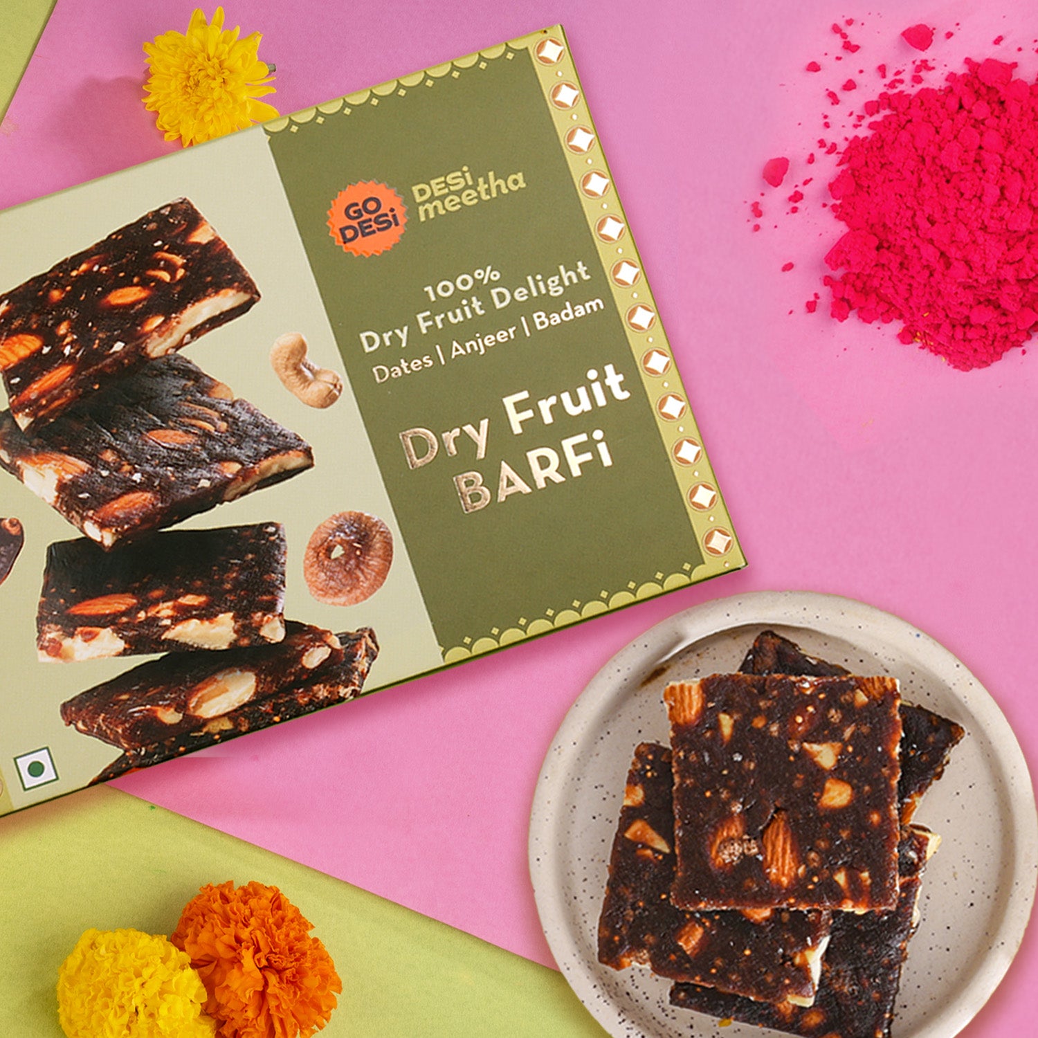 Dry-Fruit Date Bars | No Refined Sugar – 100% Natural | Anjeer, Dates,