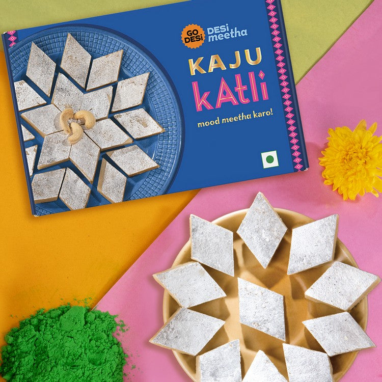 Kaju Katli Box - 400g | Desi Meetha | Classic Sweets | Rich Indian Mit